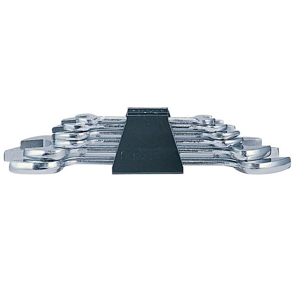 【商品詳細】収納」ホルダー付き●サイズ(mm)：5.5×7/8×10/11×13/12×14/17×19/22×24●入数：6本●重量(g)：580●収納ホルダー付き。●RoHS規制の特定有害物質を含まない製品です。スパナ5.5×7/8×1...
