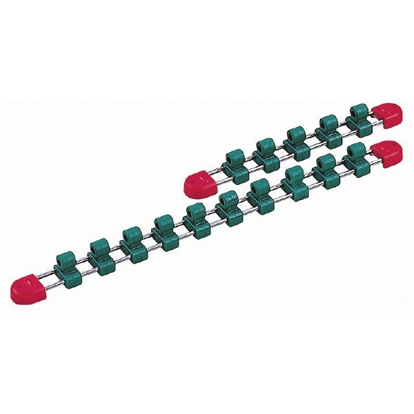 【商品詳細】●クリップ数：10●寸法H(mm)：26.5●寸法A(mm)：25●全長(L；mm)：365●重量(g)：150●補修部品：EHB45●ホルダーの形状変更により、当社従来品よりソケットが差込みやすく外しやすい。しかもソケット保持...