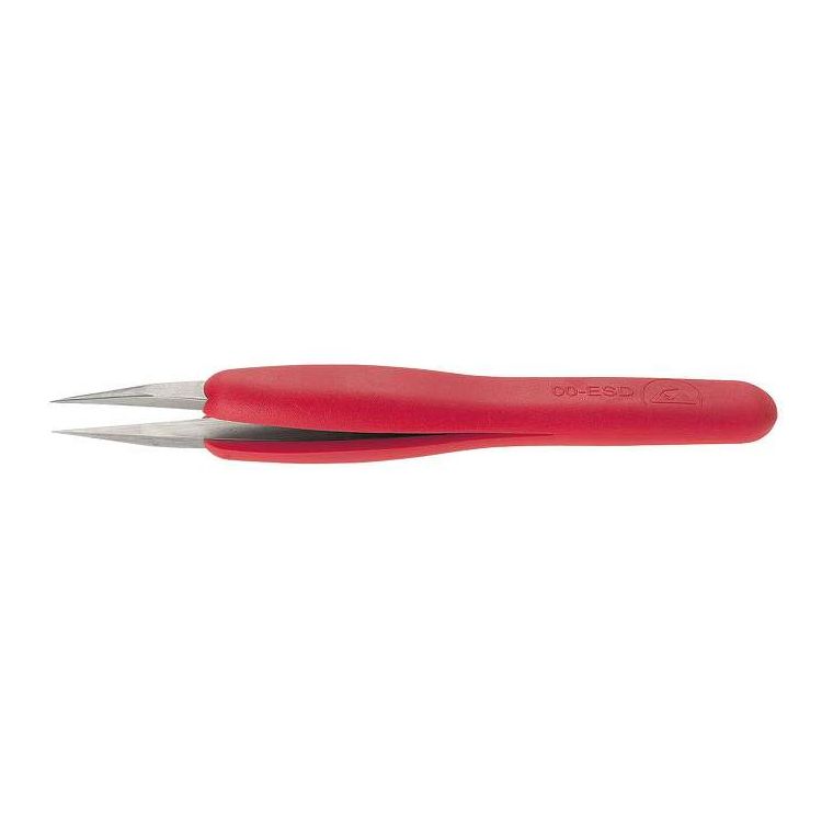 【商品説明】●非磁性合金・先端光沢のあるピンセット。●静電気対策品。●ジュネーブ型の先端形状。●ESD仕様。【スペック】●全長(mm)：115●先端厚さ(寸法A；mm)：0.25●先端幅(寸法B；mm)：0.45【代引きについて】こちらの商...