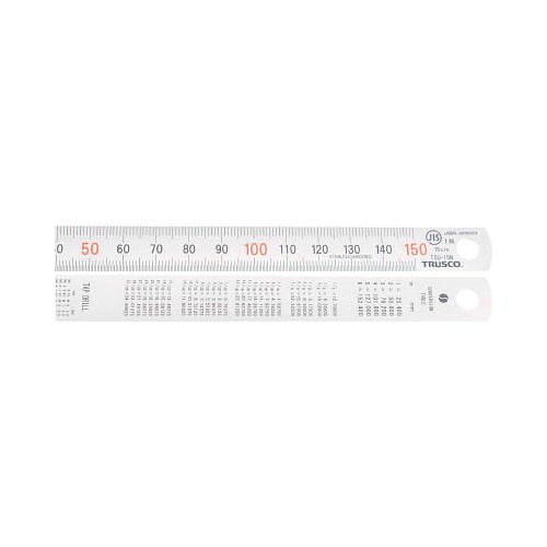 【メーカー型番】TSU-100N【JANコード】4989999196818【ブランド】TRUSCO 　【特徴】●ブラスト処理仕上げなので光の反射をおさえ、目盛りが見やすくなっています。●エッチング目盛のため消えにくいです。●インチ換算表、ね...