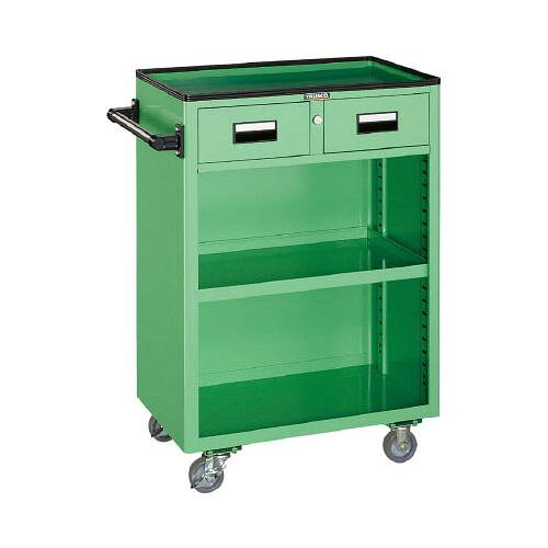 【商品詳細】●天板マット付です。●扉と引出付で、すべてに錠がかかり、工具の保管に最適です。●溶接構造のため堅牢で、耐久性に優れています。●最大積載量(kg/台):150●均等積載量(kg/段):40●色:ヤンググリーン●間口(mm):600...