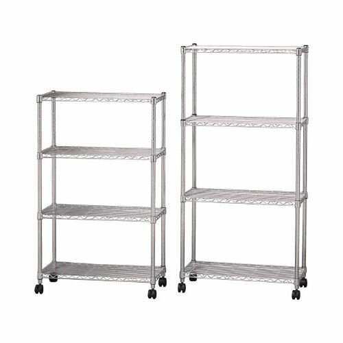 【商品詳細】●クロームメッキ仕上げのラックです。●クギやねじを使わずに簡単に組み立てることができます。●当社のメタルラックセット品や別売パーツと組み合わせて、オリジナルのシステムラックも作れます。●棚の高さは自由に変えることができます。●様...