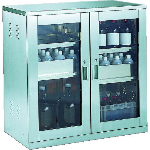 【商品詳細】●左右分室タイプで、それぞれ4ヵ所に通気穴が付いています。●棚スライド式です。●網ガラス仕様も製作可能です（別途見積）。●最大積載量(kg/台)：110●設置タイプ：上置・下置兼用●間口(mm)：900●奥行(mm)：500●高...