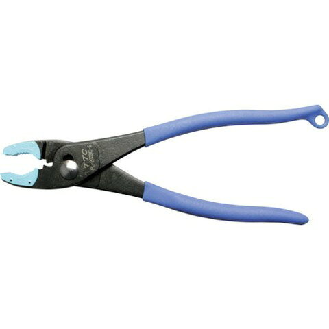 【商品詳細】●樹脂製くわえ部で傷つけずガッチリ掴みます。●バネ付で連続作業の負担を軽減します。●番線カッター付きです。●2段階でスライド調整できます。●メッキ、ステンレス、プラスチックなど傷つけたくない作業に。●全長(mm)：225●グリッ...