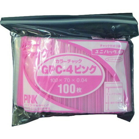【商品詳細】●カラフルなチャックで商品の仕分けに最適です。●厚さ(mm)：0.04●縦(mm)：100●色：透明ピンク●横(mm)：70●100枚入り1袋×90●厚さ：0.04mmJANコード 4909767173254【代引きについて】こ...