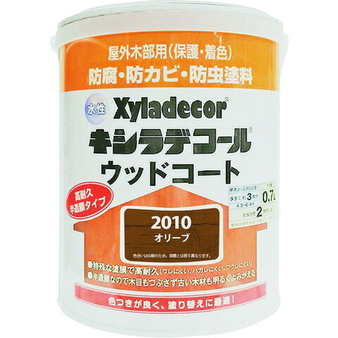 【商品詳細】●木材保護塗料のトップブランド「キシラデコール」の水性半造膜（造膜性能・浸透性能を兼ね備えた）タイプです。●半造膜なので木目もつぶさず、摩耗が多いウッドデッキなどの塗り替えに最適です。●屋外の木部(ウッドデッキ、ラティス、パーゴ...
