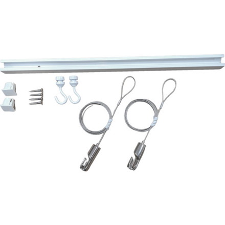 【商品スペック】特長●必要なパーツがすべてセットになった商品です。●額吊レールを使用することにより壁面を傷つけることなく、手軽に左右自由な位置に絵、写真、鏡を吊り下げることができます。●自在を使用することにより上下にも自由に位置を替えられま...