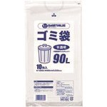 特長●お求めやすい10枚入のゴミ袋です。仕様●厚さ(mm)：0.035●容量(L)：90●色：半透明●規格：90L●厚：0．035mm●手触り：ツルツルタイプ仕様2●ゴミ袋材質／仕上●低密度ポリエチレン原産国（名称）：インドネシア【代引きに...