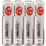 特長●国内メーカー製造による使用推奨期限5年のオリジナルアルカリ乾電池です。仕様●タイプ：単4●使用推奨期限(年)：5●規格：単4形●入数：1パック（4本入）仕様2●電池●アルカリ乾電池●1．5V原産国（名称）：日本【代引きについて】こちら...