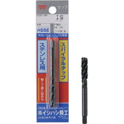 特長●難削ステンレス鋼に抜群の切れ味と耐久性です。●特殊な形状設計と特殊二番加工で摩耗トルクを低減します。●ブリスターパック1本入りです。用途●ステンレスの止まり穴用。●被削材:ステンレス鋼、低・中炭素鋼。仕様●精度：JIS2級●呼び寸法：...