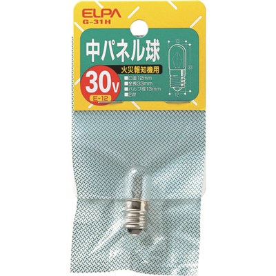 特長●火災報知器用です。●主に防災設備としての火災報知機に使用されます。仕様●全長(mm)：33●消費電力(W)：2●口金：E12●定格寿命(時間)：3000●色：クリア仕様2●定格：・電圧30V・消費電力2W●本体サイズ：バルブ径：13m...