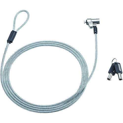 特長●小型セキュリティスロットに簡単取付け、一体型、超小型シリンダタイプです。●錠とワイヤーが一体型なので、邪魔になりません。仕様2●セット内容：本体×1、鍵×2●ワイヤー長：2.0m●ワイヤー直径：4.4mm●ワイヤー色：ブラック●シリン...