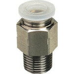 特長●本体材質にはSUS304、開放リングにはクリーン環境に適したPPを採用しています。●禁油仕様です。仕様●接続口径：R3/8●六角対辺(mm)：21●使用温度範囲(℃)：0〜80(凍結なきこと)●使用流体：空気、水(条件有)、その他薬品...