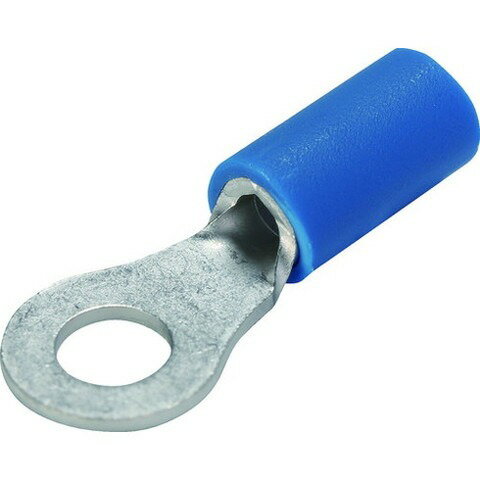 【商品詳細】●接触面（舌部）が丸く、絶縁体形状はストレート形の絶縁被覆付圧着端子です。●軟銅のより線電線の接続に。●電線抱合範囲 より線(［［MM2］］)：2.63〜4.6●電線抱合範囲 AWG：12●色：青●外形寸法(mm)：9.5●スタ...