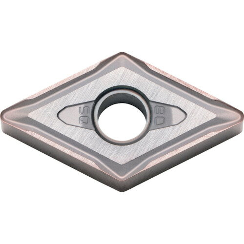 ●耐熱性に優れた超硬母材と新コーティング「MEGACOAT TOUGH」を採用しています。●ステンレス鋼の連続仕上げ加工〜軽断続加工の第一推奨材種です。●被削材:ステンレス鋼、超耐熱合金。●チップ形状：ひし形55°●厚さS(mm)：4.76...