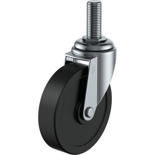 ●高級感のあるクロムメッキ仕上げで装飾性に優れます。走行性に優れたゴム車輪を使用しています。●ラック、ワゴンなどに。●許容荷重(daN)：30●許容荷重(kgf)：30.6●車輪径D(mm)：65●車輪幅(mm)：21●取付高H(mm)：8...