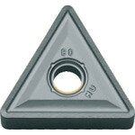 ●耐熱性に優れた超硬母材と新コーティング「MEGACOAT TOUGH」を採用しています。●ステンレス鋼の連続仕上げ加工〜軽断続加工の第一推奨材種です。●被削材:ステンレス鋼、超耐熱合金。●チップ形状：正三角形●耐熱性に優れた超硬母材と新コ...