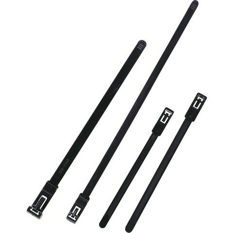 【商品詳細】●取り外し可能な結束バンドです。●余長部分はバックルに収納可能です。●電気工事、配電盤などの結束に。●色：黒●幅(mm)：7.4●長さ(mm)：250●厚さ(mm)：1.15●最大結束径(mm)：70.0●引張強度(N)：343...