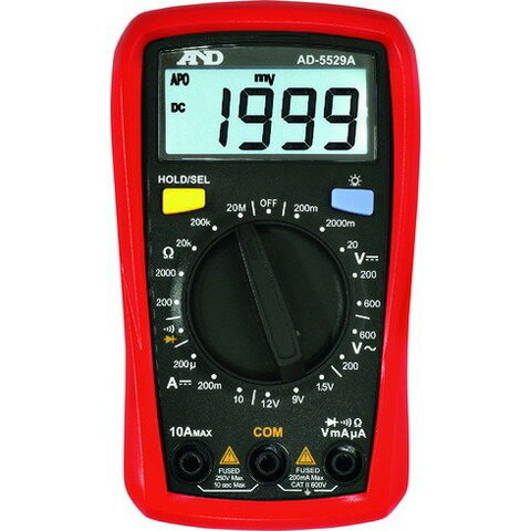 【商品詳細】●1999カウント液晶表示のデジタルマルチメーターです。●導通チェック機能、ダイオードテスト機能、電池チェック機能、バックライト機能、データホールド機能つきです。●オートパワーオフ機能あり（解除可能）です。●保護カバーの裏面に、...
