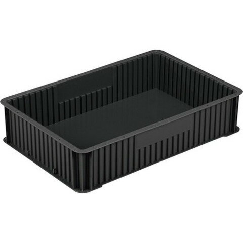 【商品詳細】●静電気の帯電を防止し、ちりホコリの付着を防止します。●帯電防止効果は永久的です。●家電・弱電メーカーの部品保管・流通容器に。●容量(L)：22●色：ブラック●外形寸法(mm)間口：601●外形寸法(mm)奥行：401●外形寸法...