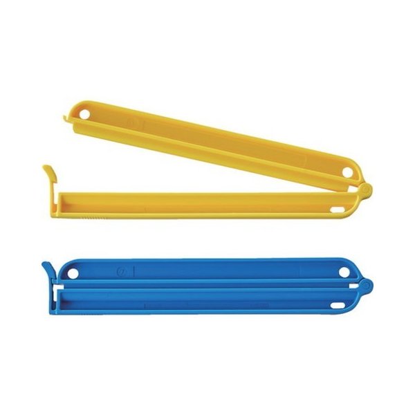 【商品詳細】●スウェーデンのウェーロック社製保存用クリップWeLoc Clip-itを使用しています。●耐久性、耐熱性、耐寒性に優れています。●袋留めとして。●色分けして管理したいときに。●色：黄/青●有効長(mm)：150●縦(mm)：1...