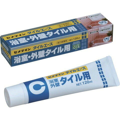 【商品詳細】●外装、浴室などでも使用できます。●耐水性に優れます。●垂れにくいズレ止めタイプです。●衝撃、振動に強い弾性接着剤です。●コンクリート、モルタル、浴室タイル、乾式ボード、合板面への内外装タイルの貼付に。●色：白色●容量(ml)：...