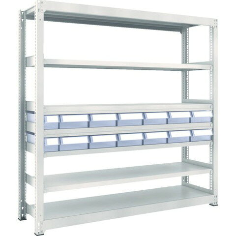 【商品詳細】●間口(mm)：1800●奥行(mm)：471●高さ(mm)：1800●有効間口(mm)：1740●タイプ：引き出し(小)2・(大)12●色：ネオグレー●棚段数(段)：7●均等積載量：300kg/段●最大積載量：2500kg/台...