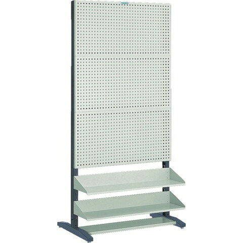 【商品詳細】●工具類の管理が一目で確認できます。●間口(mm)：900●奥行(mm)：600●高さ(mm)：1885●最大積載量(kg/台)：100●タイプ：両面●組立式●色：ホワイト(パネル・底板・棚板)材質／仕上●本体:スチールセット内...