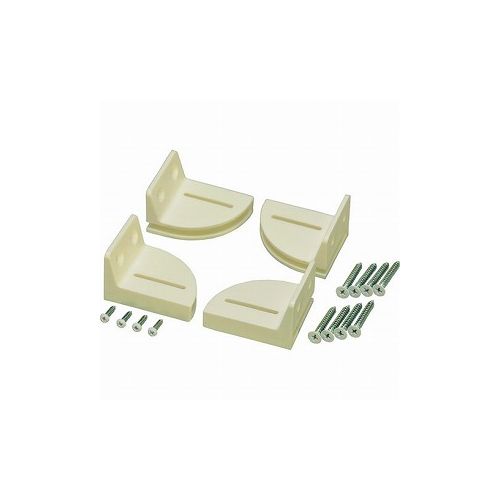 【商品スペック】■特長・ボードやメッシュパネルなどを柱などに固定します。・用途にあわせて色々と使用できます。■用途・6mm厚までのボードの固定に。・パーテーションなどに。■仕様・色：ホワイト・品名：パネル固定パーツ　コーナー用・幅(mm)：...