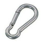 【商品スペック】特長●スタンダードなスプリングフックです。用途●チェーン・ワイヤー・ロープ等の連結金具として、また端末の金具のジョイントに。仕様●使用荷重(kN)：2.45●D(mm)：12●L(mm)：140●S(mm)：21●W(mm)...