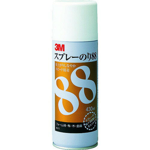 メーカー：スリーエムジャパン【商品特徴】●乾燥後も非常に柔らかい接着層です。●フォーム材（スポンジ）接着用スプレーのりです。【用途】●フォーム材と布・木・金属などの接着。●フォーム材同士、フォーム材を布・木・金属に素早く接着します。【仕様】...