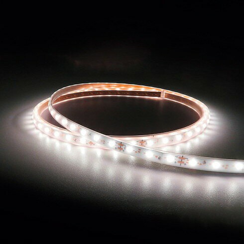 【商品スペック】特長●DC24Vテープライトです。●品質安定性の高い日亜化学工業製LEDを使用しています。用途●間接照明、棚下照明、ライン照明に。●店舗照明やホテルの照明に。仕様●明るさ(lm)：4708●光源色：昼光色●電源(V)：DC2...