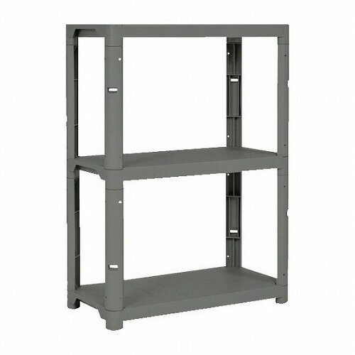 【商品スペック】特長●脚は棚板内にワンタッチで収納可能です。●（棚1枚につき脚4本収納可能)●脚部には倒れ対策としてボルト固定用の穴を設け、棚長辺・短辺各々隣との連結ができます。●棚板表面にシボ加工をほどこし、荷物のズレを防止します。●脚側...