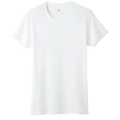 【商品スペック】特長●綿100％で、肌にやさしく馴染みます。●甘撚りコンパクトスピンという特殊な紡績手法で、毛羽の少ないソフトでやわらかな風合いに仕上げました。用途仕様●色：ホワイト●サイズ：M仕様2●YG半袖丸首材質／仕上●綿100％セッ...