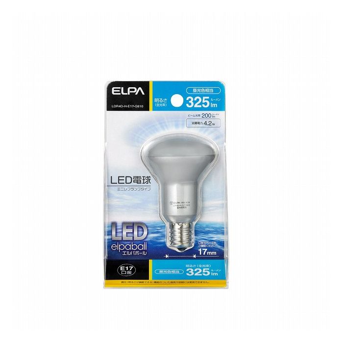 【商品詳細】交流電源：100V 50/60Hz共用サイズ：全長80X外径50(mm)質量：37g定格消費電力：4.2W定格入力電流：0.07A設計寿命：40000h全光束：325lmビーム光束：200lmビーム角：100度中心光度：100c...