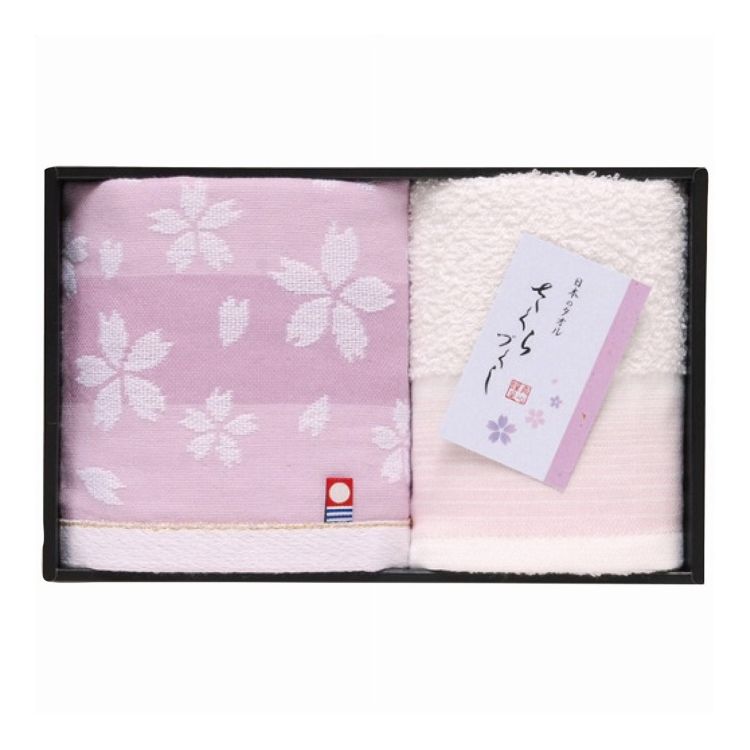 【商品詳細】日本の心「さくら」を、日本を代表するタオル産地である今治と泉州のそれぞれの伝統と技法で仕上げたタオルです。今治タオルは川もに舞散る桜の花びらを着物の帯締めのように表現したガーゼタオル、泉州タオルは後晒しの技法を使い波模様を表現し...