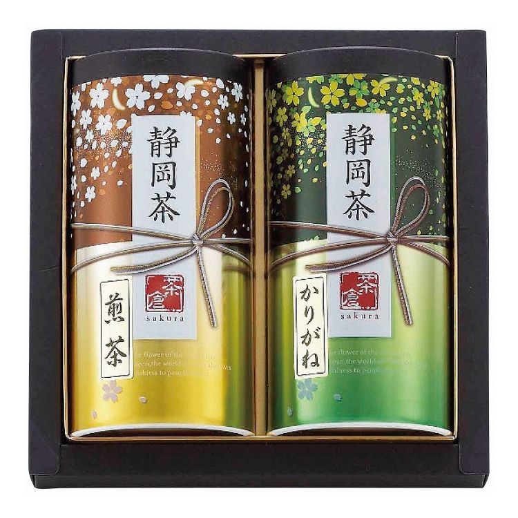 【商品説明】静岡茶の香り豊かな贈りものです。原材料表記緑茶アレルギー設定なし賞味期限製造日より常温約360日※別途パッケージに記載内容量煎茶80g・かりがね茶80g各1缶メーカー名山田園【送料について】北海道、沖縄、離島は送料を頂きます。