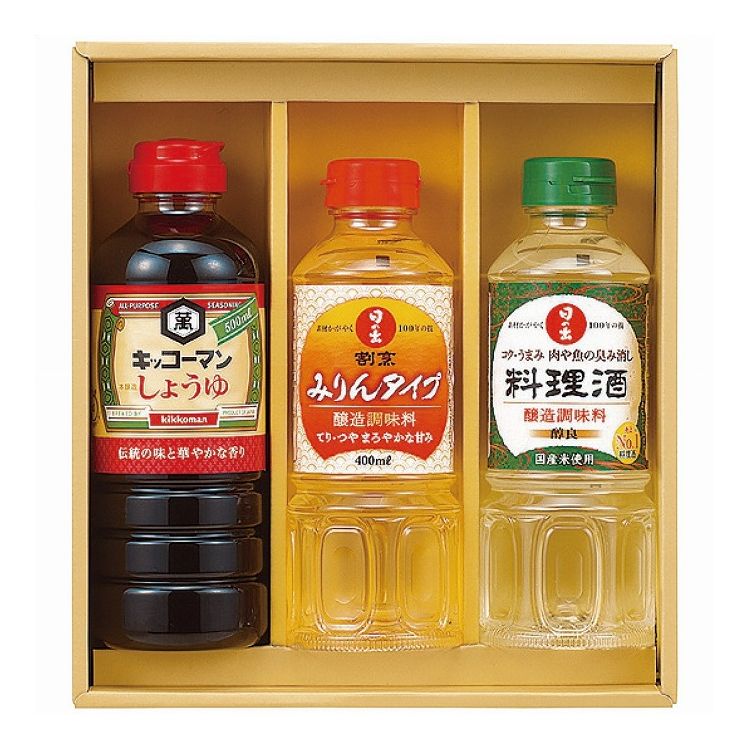 【商品説明】毎日重宝する食卓の必需品。原材料表記キッコーマンこいくち：脱脂加工大豆(大豆（アメリカ又はカナダ（5％未満）（分別生産流通管理済み））、小麦、食塩、大豆（分別生産流通管理済み）/アルコール・日の出料理酒：米・米こうじの醸造調味料...
