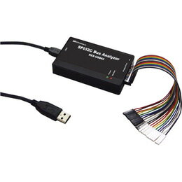 USB接続SPI/I2Cアナライザ[特徴]USBポート接続の小型SPI/I2Cアナライザ。SPI/I2Cバスを経由して行われる、ホストとデバイスの通信をアナライズ。SPI(Max16MHz)、I2C(Max4MHz)に対応1.8V、2.5V...