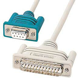 DOS/Vパソコン本体とモデム等の周辺機器(DCE)を接続する際、またターミナルアダプタ(TA)を接続するケーブル。[仕様]■ケーブル長:2m■コネクタ形状:D-sub9pinメスインチネジ(4-40)-D-sub25pinオスミリネジ(M...