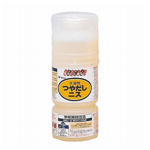 【商品説明】より塗りやすく、被膜は強力になりました!無色透明で美しいつやが出ます。うすめる時は、水溶性ニス専用のうすめ液をお使いください。水彩えのぐ、ポスターカラーなどの水性えのぐの上から塗っても色はにじみません。ハケや用具、水で洗えます。...
