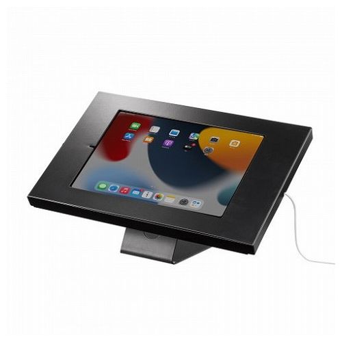 【商品説明】●iPadに対応したスタンド付きスチール製のケースです。※12.9インチiPad以外の全ての機種に対応しています。●スタンドを壁面に取付けることができます。●スタンドに着けたままの状態で90°回転し、縦横どちらでも使用ですること...