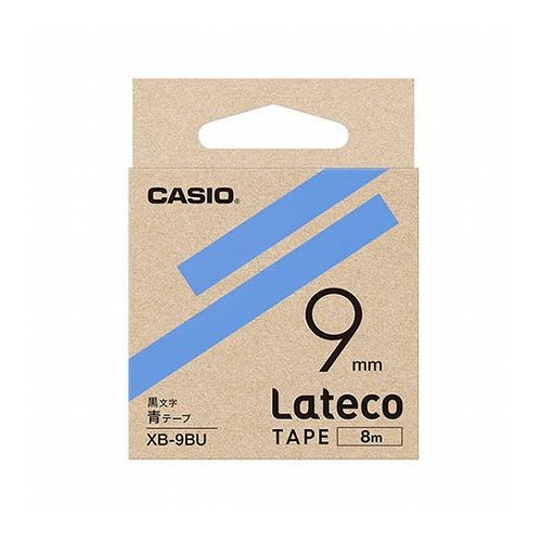 lateco詰め替え用テープ 9mm幅(テープ長8m)●青に黒文字●9mm●発色層をラミネートした新開発のテープ。●ラミネートフィルムにより、擦れ、汚れなどに対する耐久性に優れています。●テープ交換:テープは詰め替え方式を採用。専用テープア...