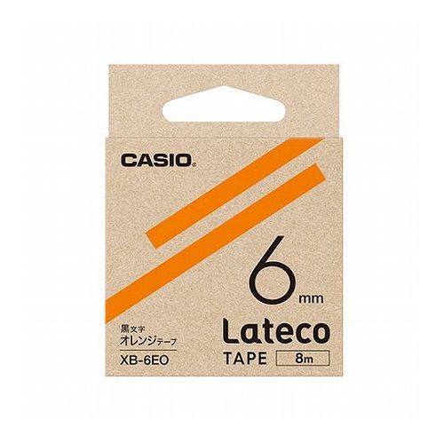 lateco詰め替え用テープ 6mm幅(テープ長8m)●オレンジに黒文字●6mm●発色層をラミネートした新開発のテープ。●ラミネートフィルムにより、擦れ、汚れなどに対する耐久性に優れています。●テープ交換:テープは詰め替え方式を採用。専用テ...