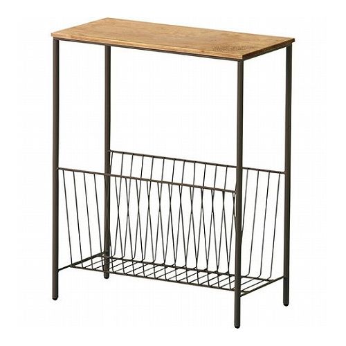 より良いくらしのために。東谷のLIGHT FURNITURE/サイドテーブルサイズ:W40×D20×H50cm素材:天然木(パイン) スチール(粉体塗装)組立:完成品静的耐荷重:5kg原産地:中国サイズ：幅52×高さ22×奥行42cm重量：...