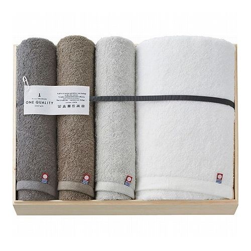 今治のONE QUALITY バスタオル&フェイスタオル3P【商品説明】バスタオル&フェイスタオル3Pタオル,贈答,引き出物,お歳暮,お中元,ギフト,送りもの【商品詳細】メーカー品番 : Q-55800サイズ : バスタオル:60×120c...