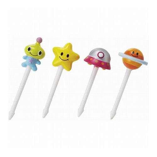 Go!Go!宇宙ピック 8本入お弁当グッズ!宇宙人 : 49.5×12×12mmスター : 45×16×8mmUFO : 40.5×16×16mm土星 : 42×17×17mm商品重量(約) : 19g素材 : ABS樹脂生産国 : 中国※...