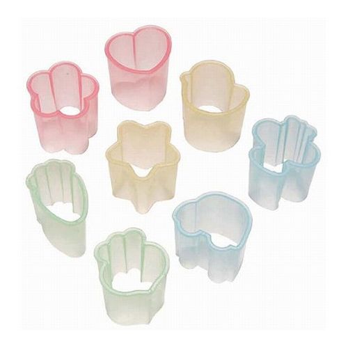 お弁当抜き型セット 8個入お弁当抜き型セット 8個入ひこうき : 38×37×37mmかぶ : 37×35×37mmはな : 37×37×37mmハート : 32×36×37mmひよこ : 35×37×37mmくるま : 35×37×37m...