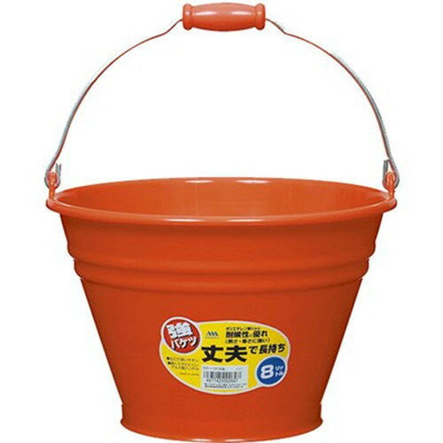 カラーバケツ8型RE特長○ポリエチレン製だから耐候性に優れ、丈夫で長持ち!○広口で使いやすい。○軽くてサビにくいアルミ製ハンドル。仕様商品サイズ(約):Φ305×H200mm容量:8L本体:PE(ポリエチレン)ハンドル:アルミ生産国:日本メ...