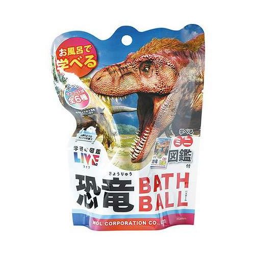 【商品詳細】学研の大人気図鑑シリーズ『学研の図鑑LIVE』のバスボールと、出てくる恐竜の情報が掲載されたミニ図鑑のセット。【仕様】・成分 : 炭酸水素Na、クエン酸・素材 : フィズ、アルミパッケージ、紙・保証期間 : 初期不良対応・生産国...